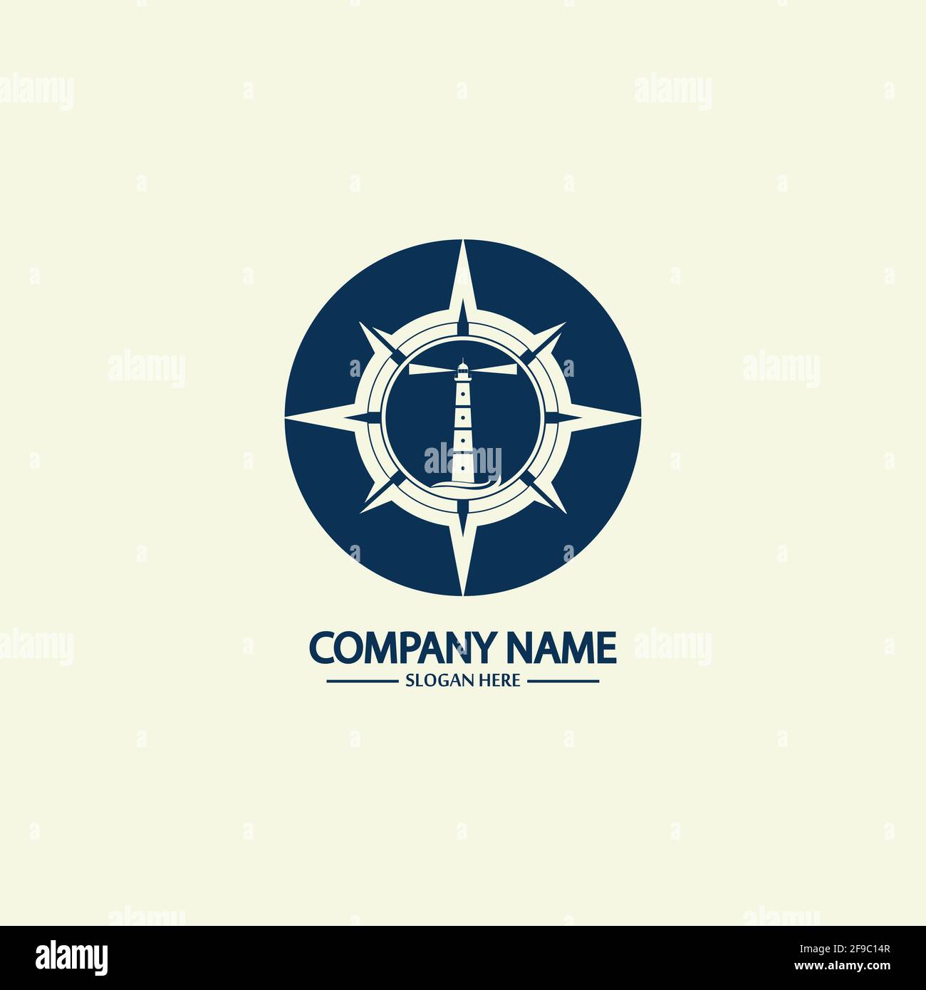 Compass and lighthouse logo design template Stock Vector Image & Art ...