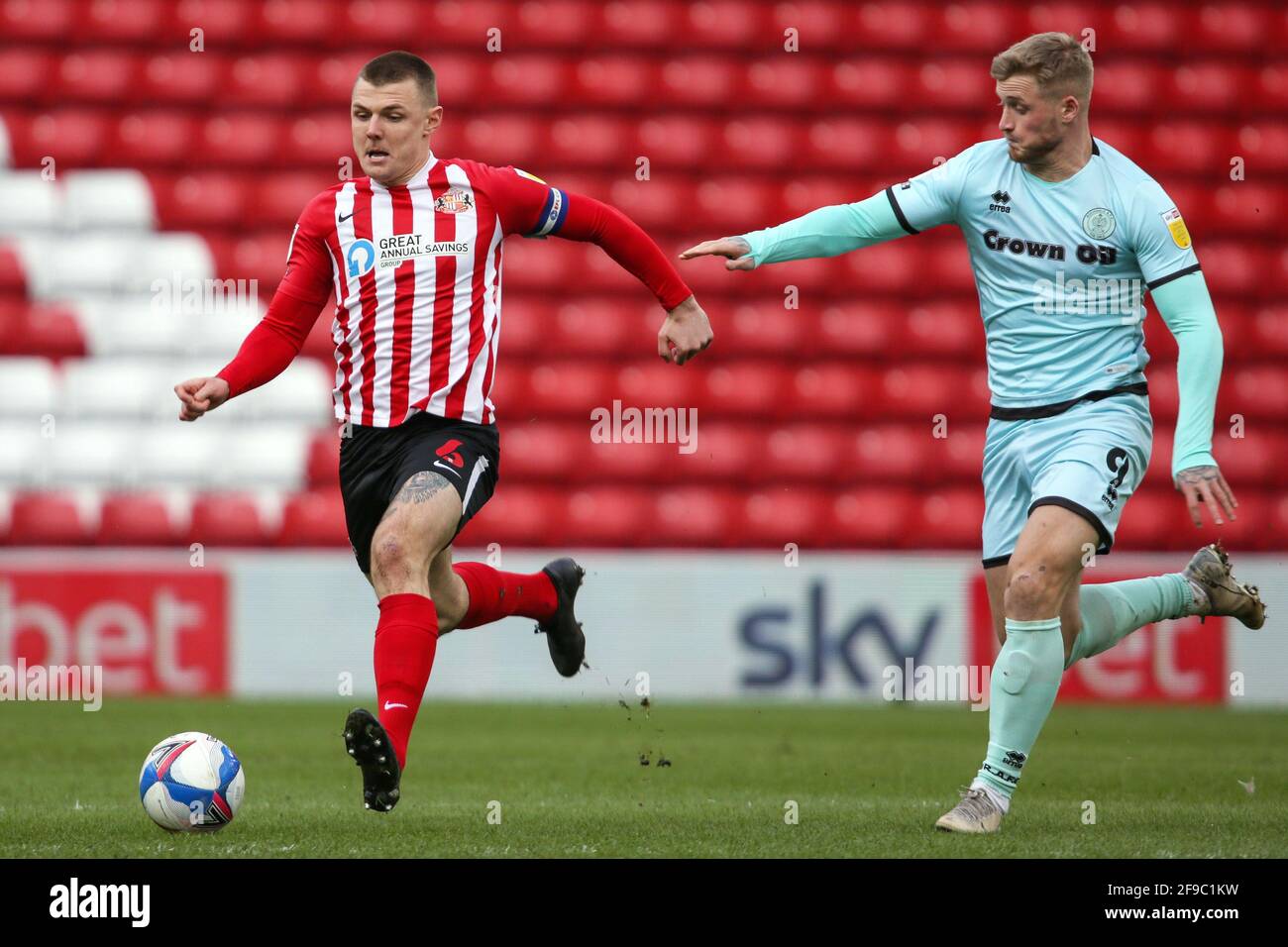 Max Power of Sunderland and Stephen Humphrys of Rochdale - Sunderland v ...