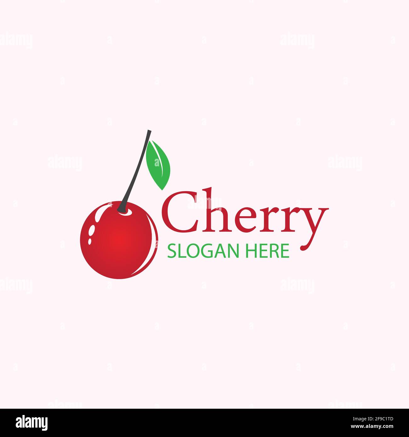 Cherry logo design template. vector illustration Stock Vector Image ...