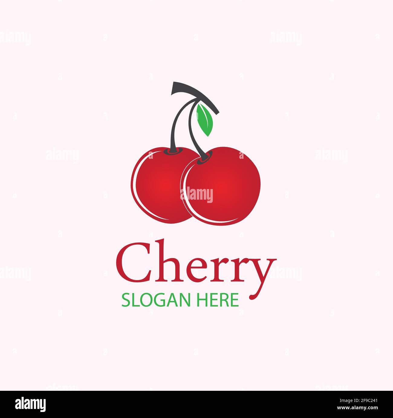 Cherry logo design template. vector illustration Stock Vector Image ...