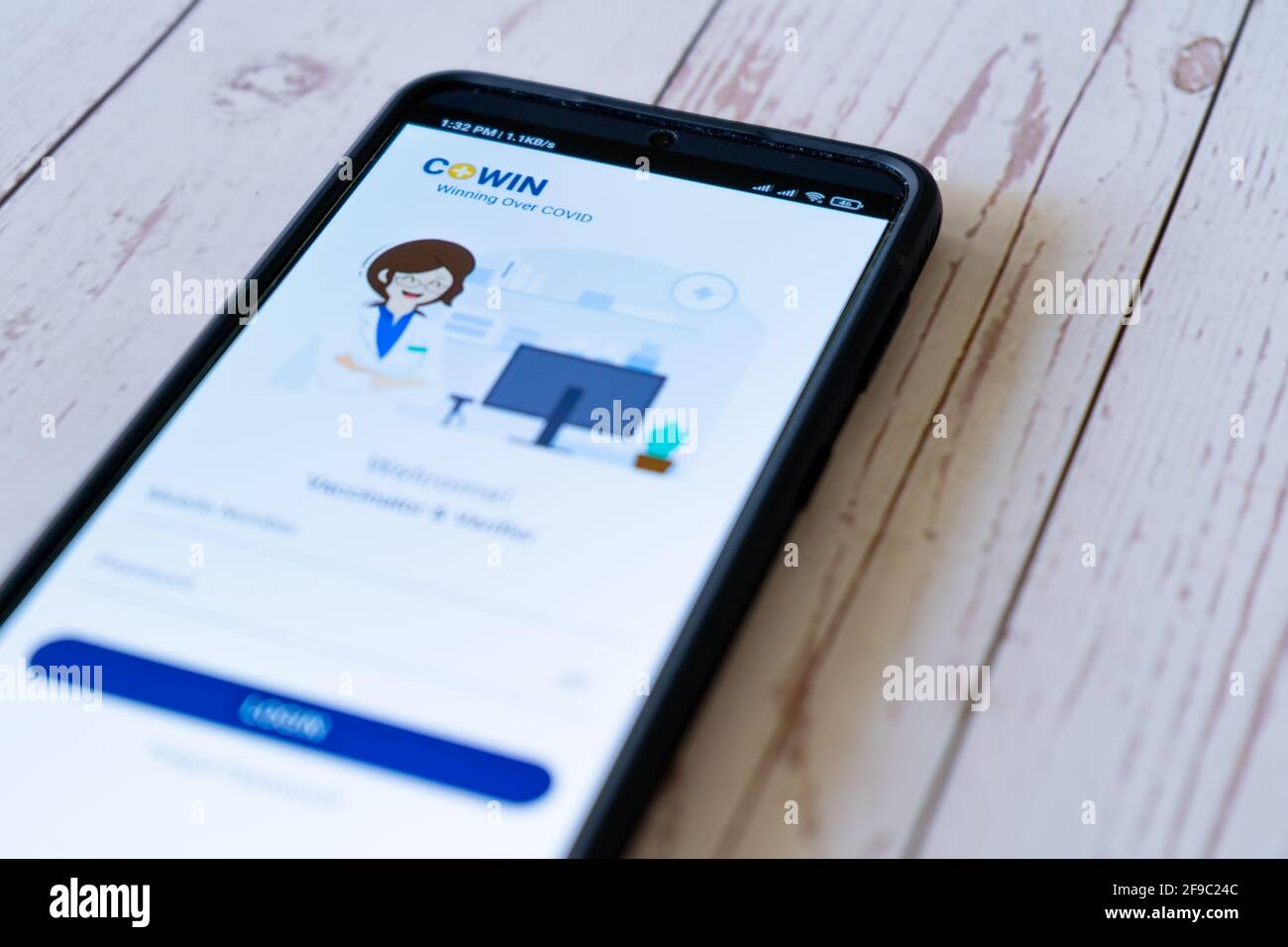 Co win login screen hi-res stock photography and images - Alamy