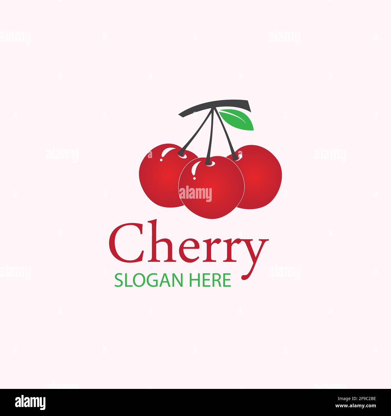 Cherry logo design template. vector illustration Stock Vector Image ...