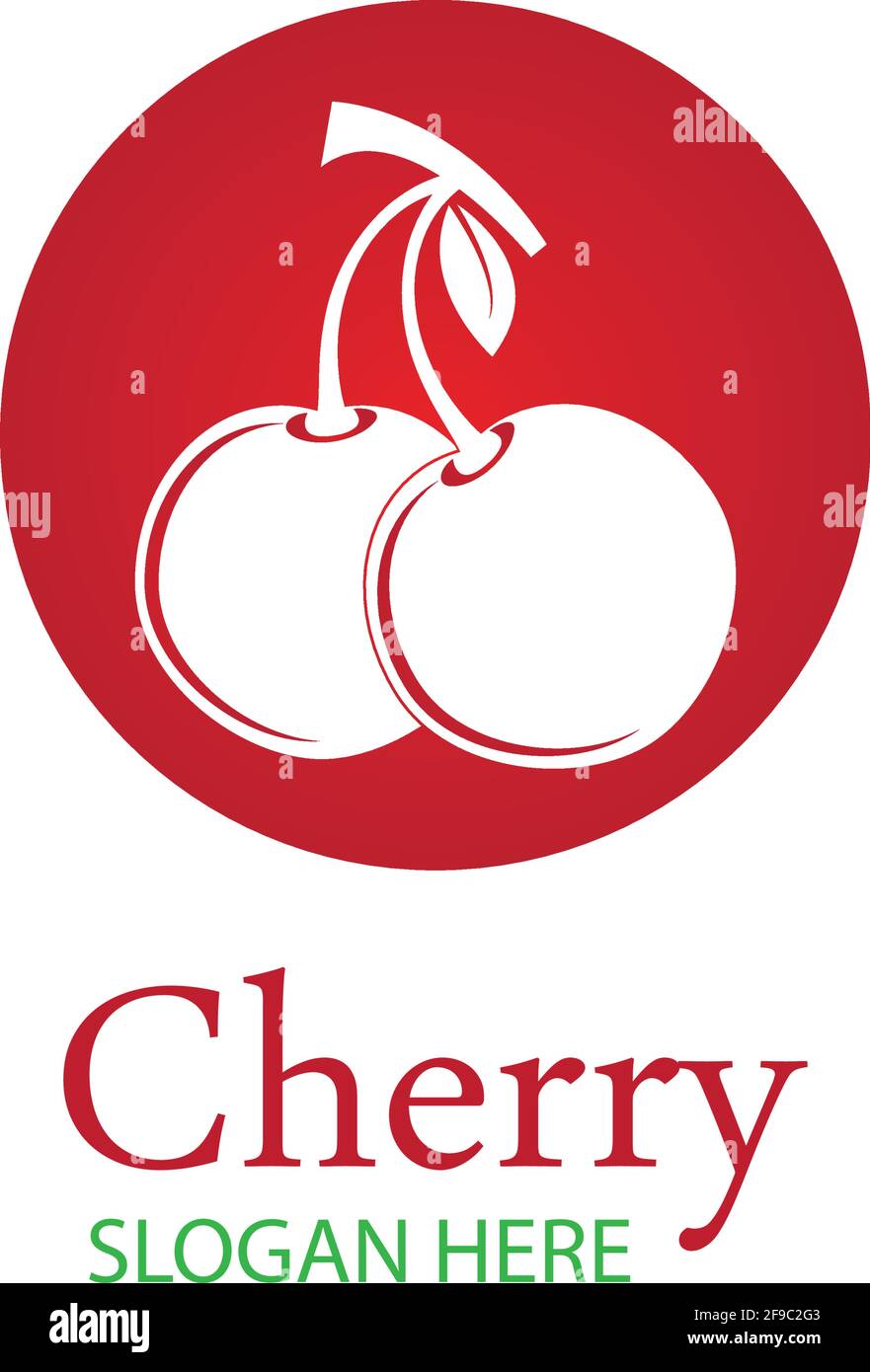 Cherry logo design template. vector illustration Stock Vector Image ...
