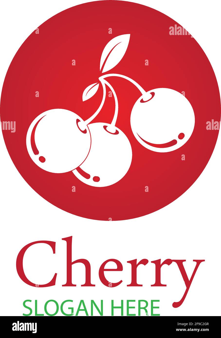 Cherry logo design template. vector illustration Stock Vector Image ...