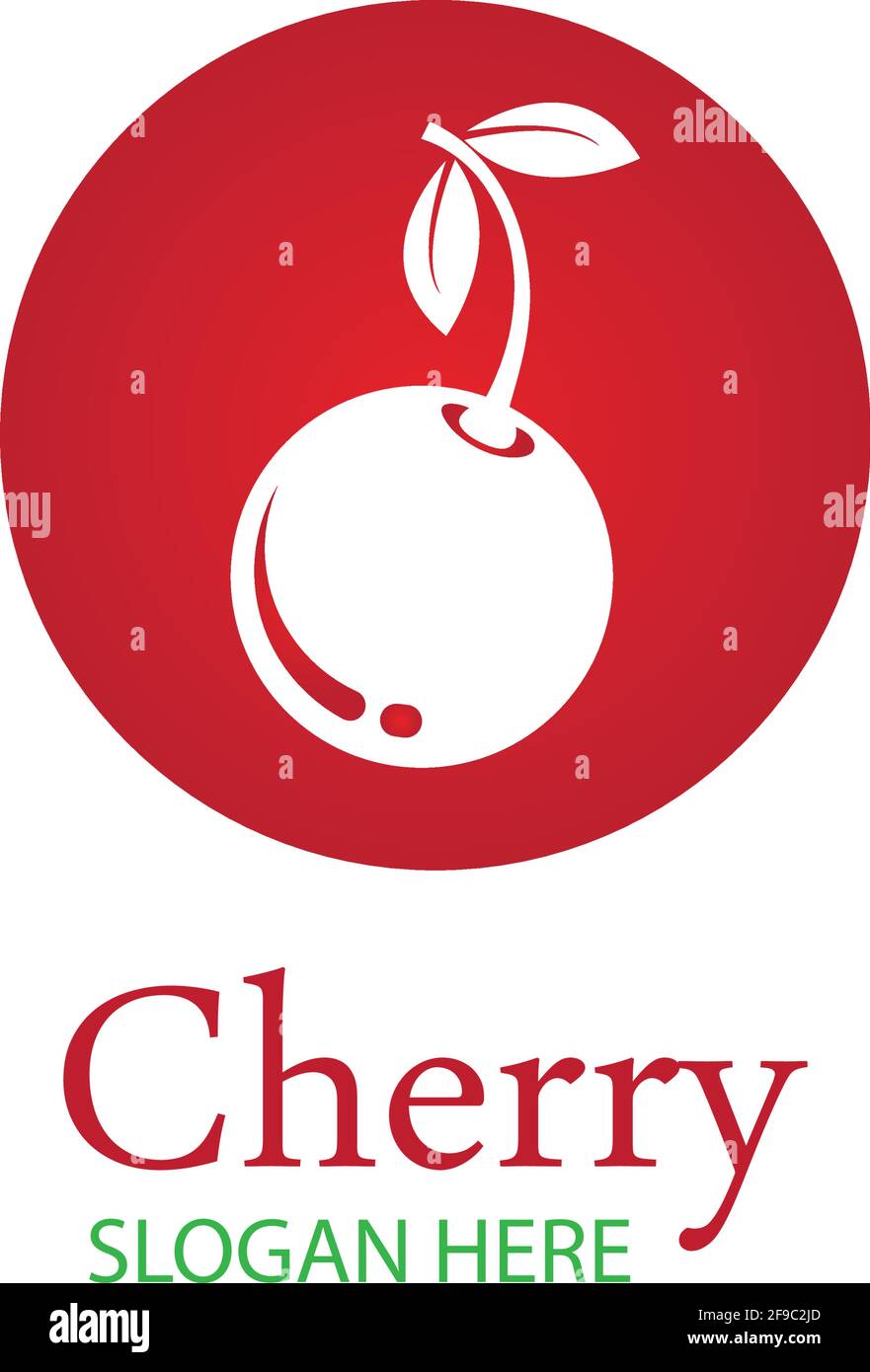 Cherry logo design template. vector illustration Stock Vector Image ...