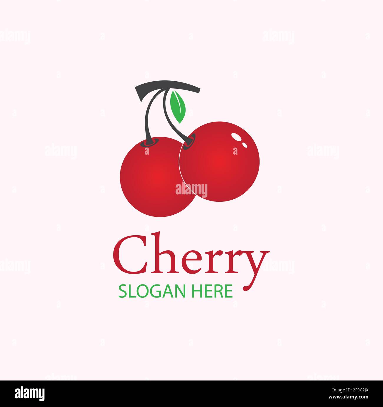 Cherry logo design template. vector illustration Stock Vector Image ...