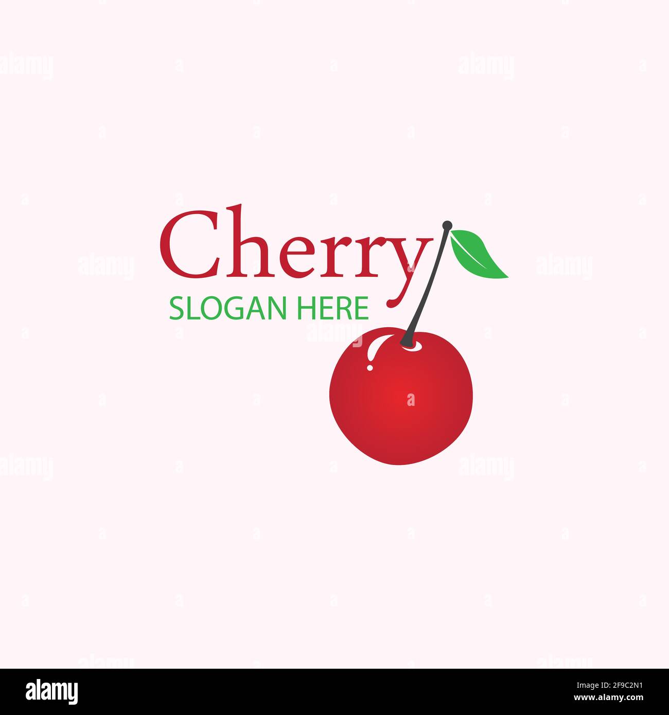 Cherry logo design template. vector illustration Stock Vector Image ...