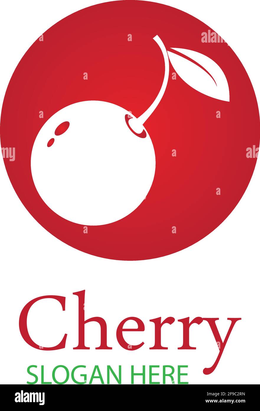 Cherry logo design template. vector illustration Stock Vector Image ...