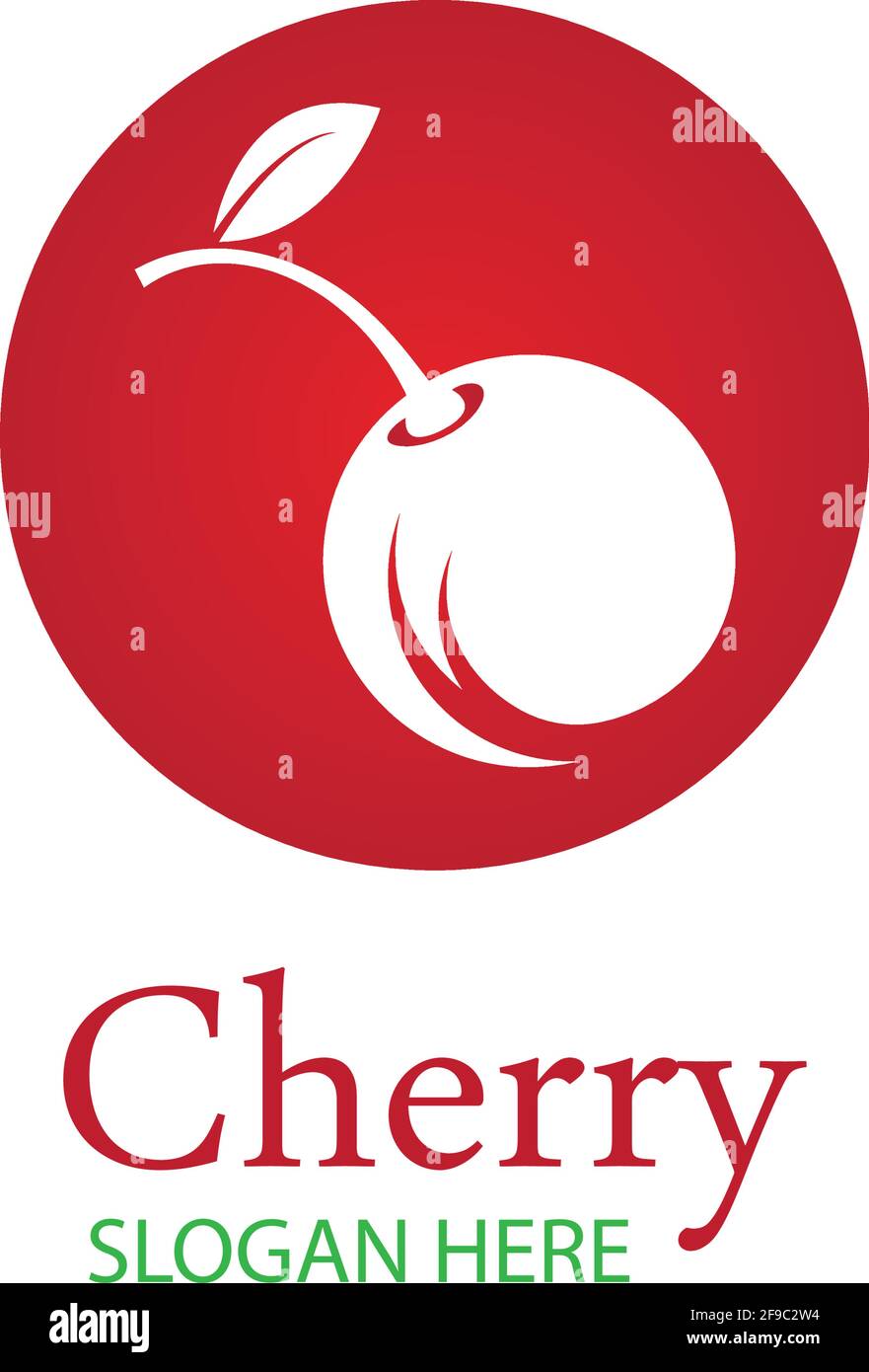 Cherry logo design template. vector illustration Stock Vector Image ...