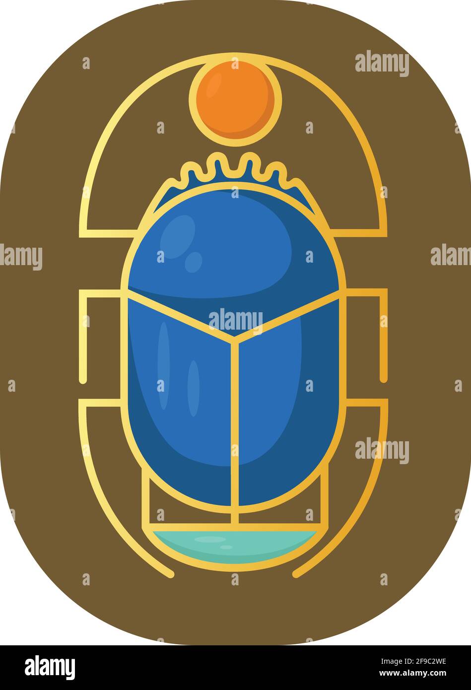 Vector illustration of a stylized scarab beetle Stock Vector Image ...