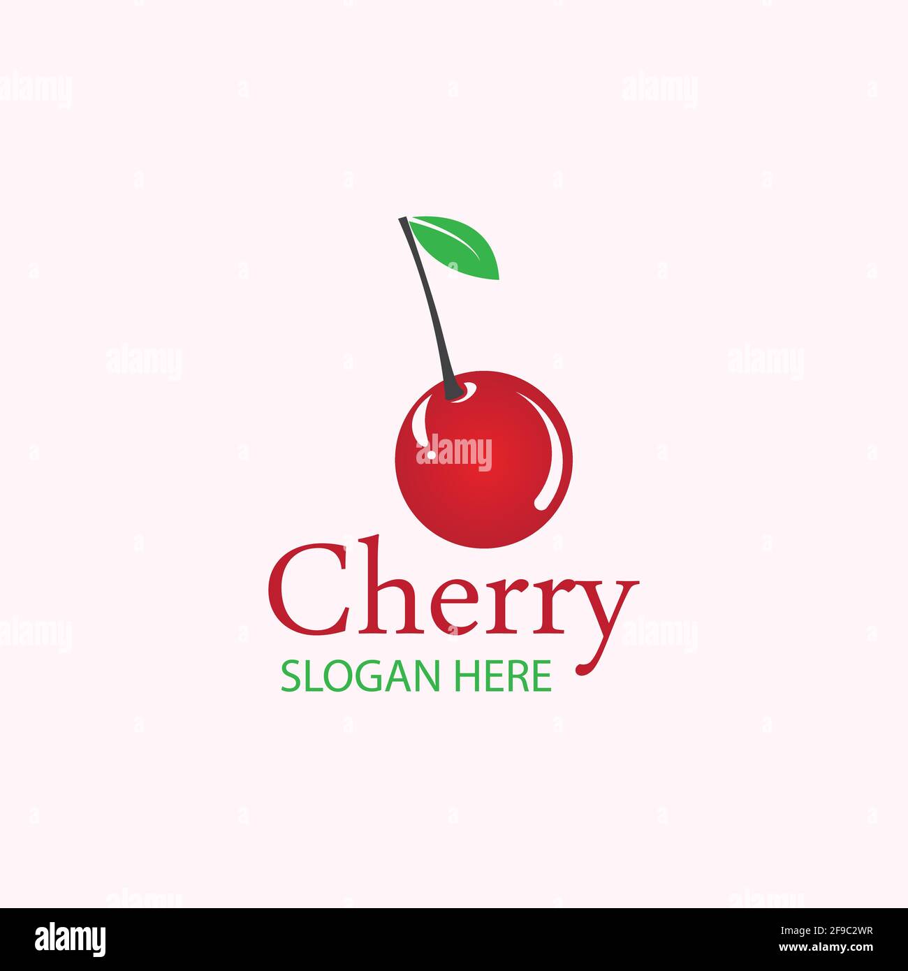 Cherry logo design template. vector illustration Stock Vector Image ...