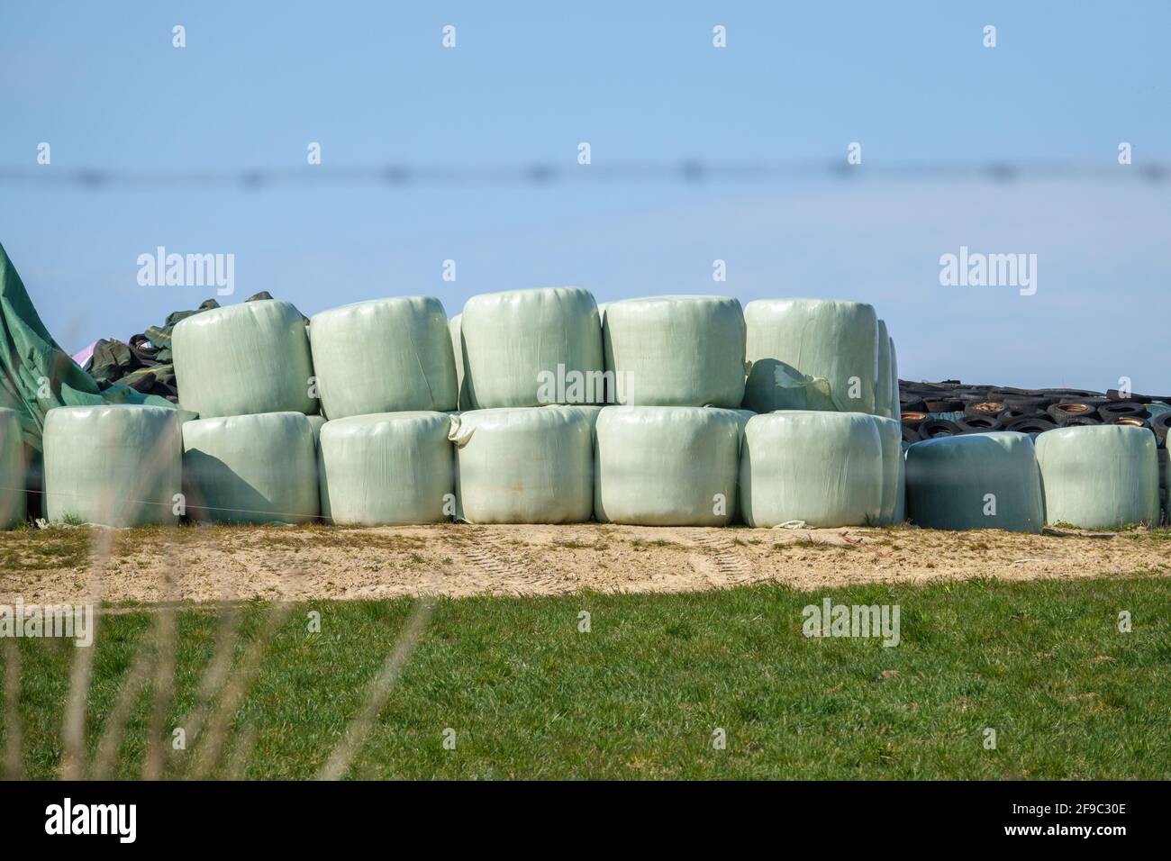 Hay wrapped for fermentation hi-res stock photography and images - Alamy