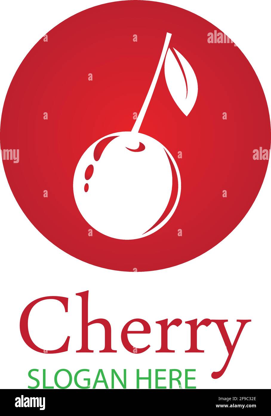 Cherry logo design template. vector illustration Stock Vector Image ...