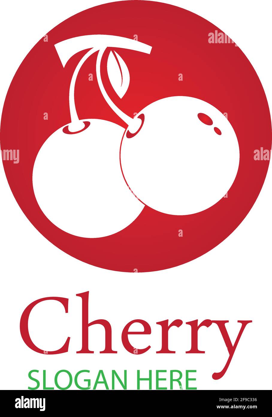 Cherry logo design template. vector illustration Stock Vector Image ...