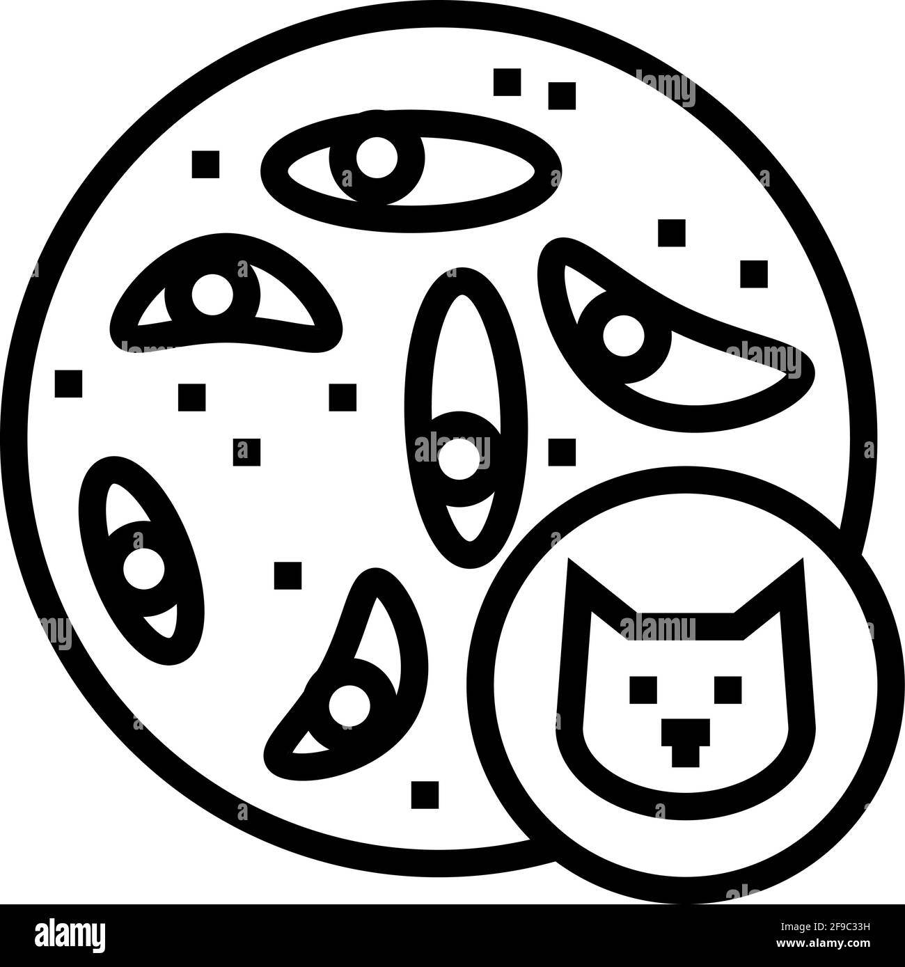 epithelial tissue line icon vector illustration Stock Vector Image ...