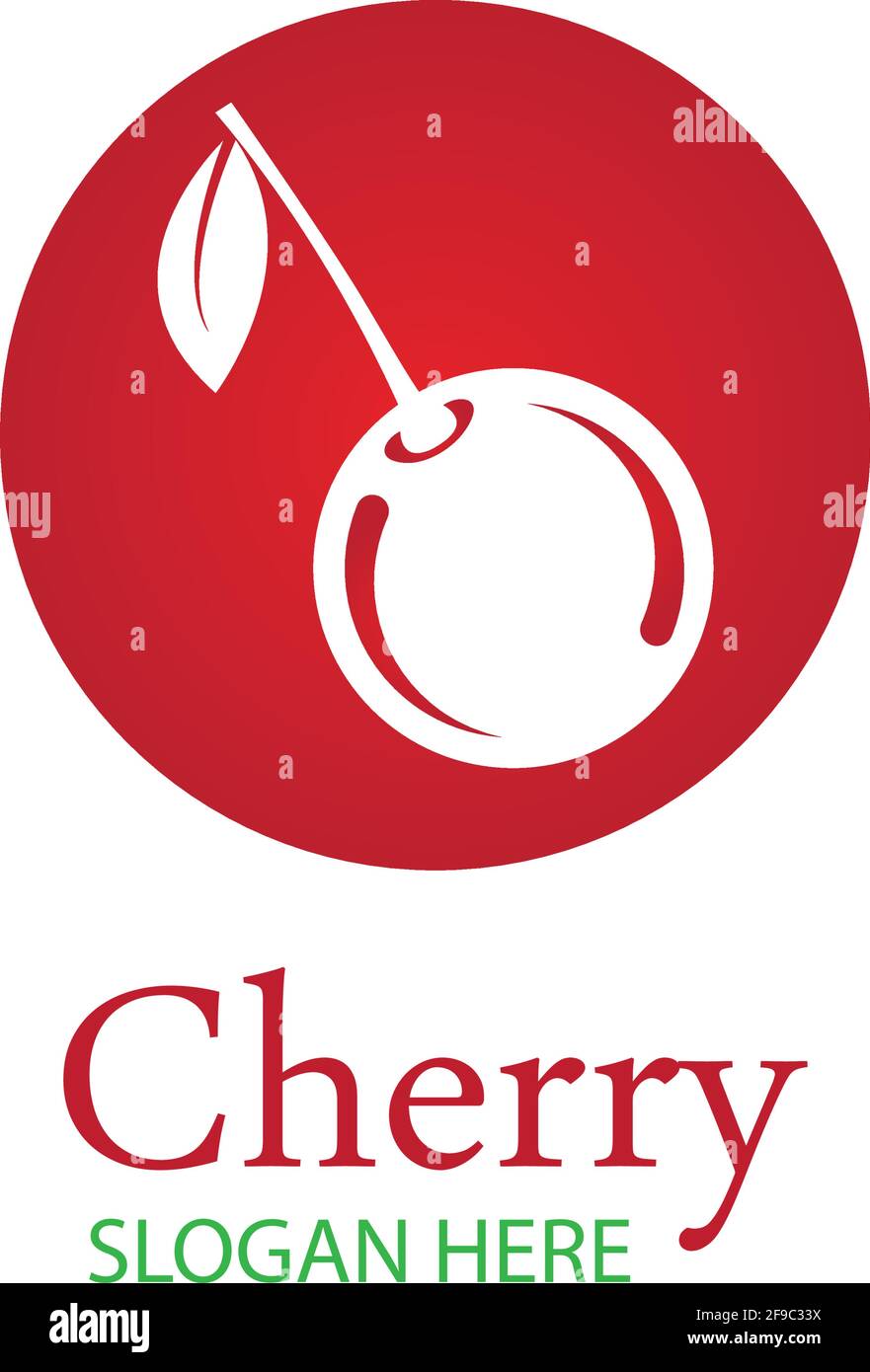 Cherry logo design template. vector illustration Stock Vector Image ...