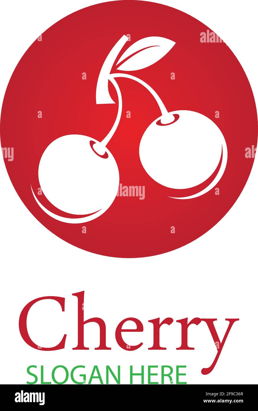 Cherry logo design template. vector illustration Stock Vector Image ...