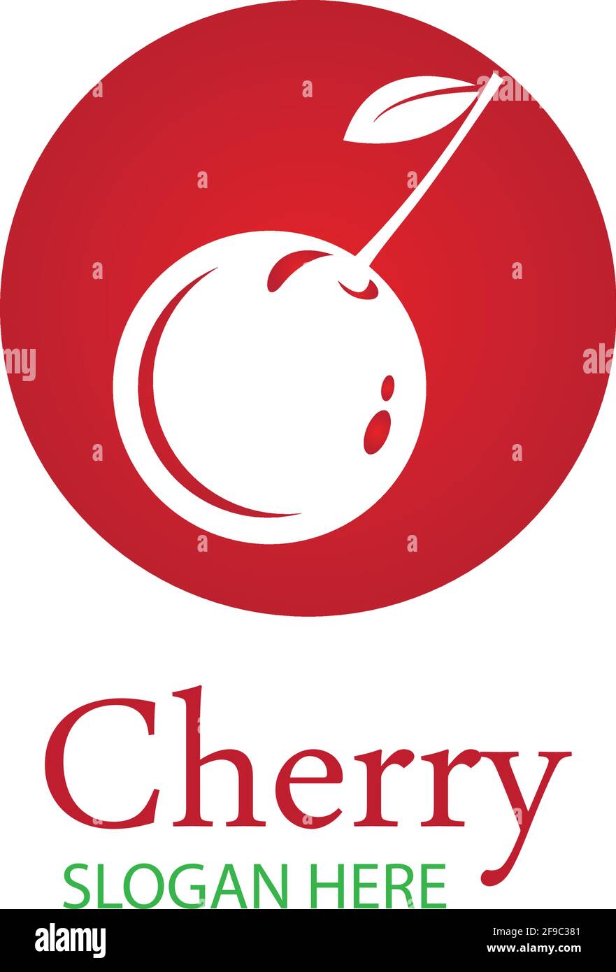 Cherry logo design template. vector illustration Stock Vector Image ...