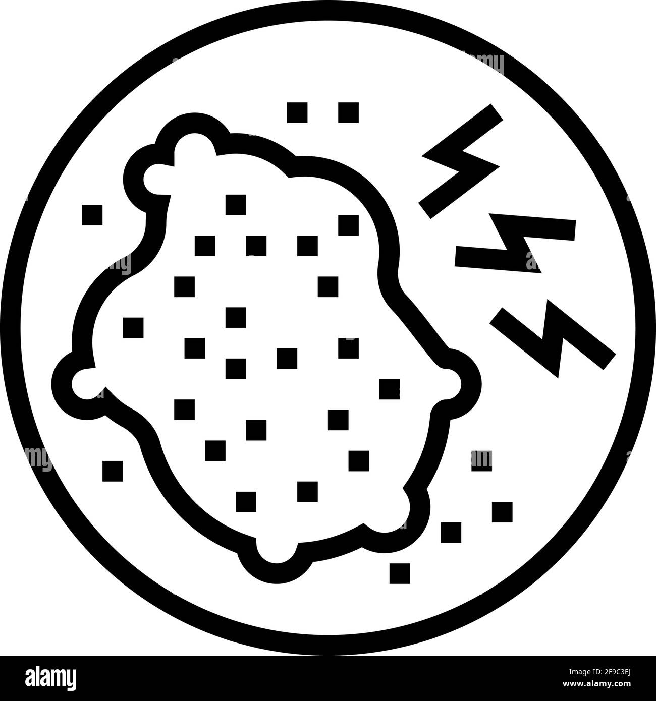 Skin Itch Disease Line Icon Vector Illustration Stock Vector Image