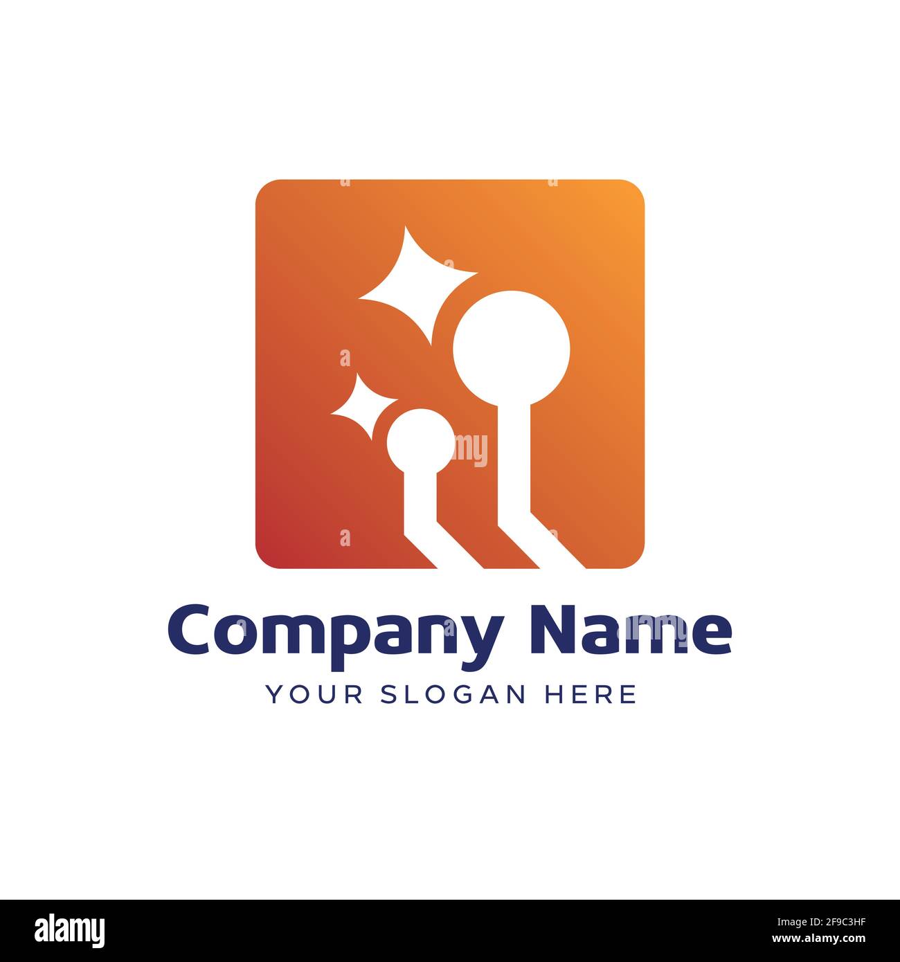 Technology logo, computer and data related business, hi-tech and ...