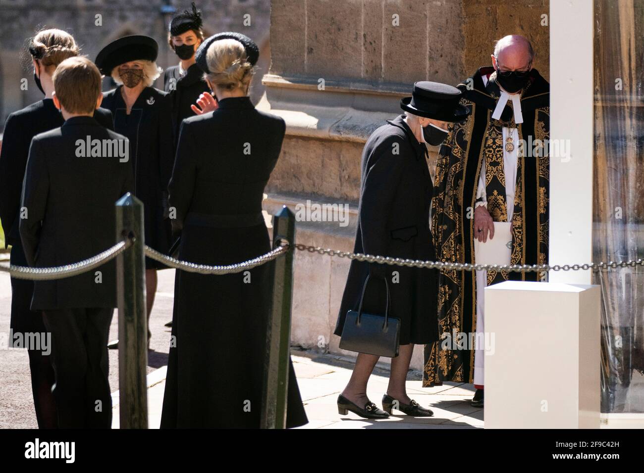 Queen Elizabeth II is greeted by the Right Reverend David Conner, Dean ...