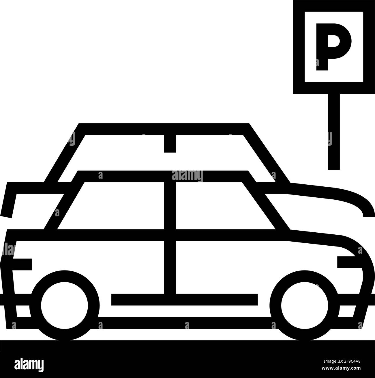 street parking line icon vector illustration Stock Vector Image & Art ...