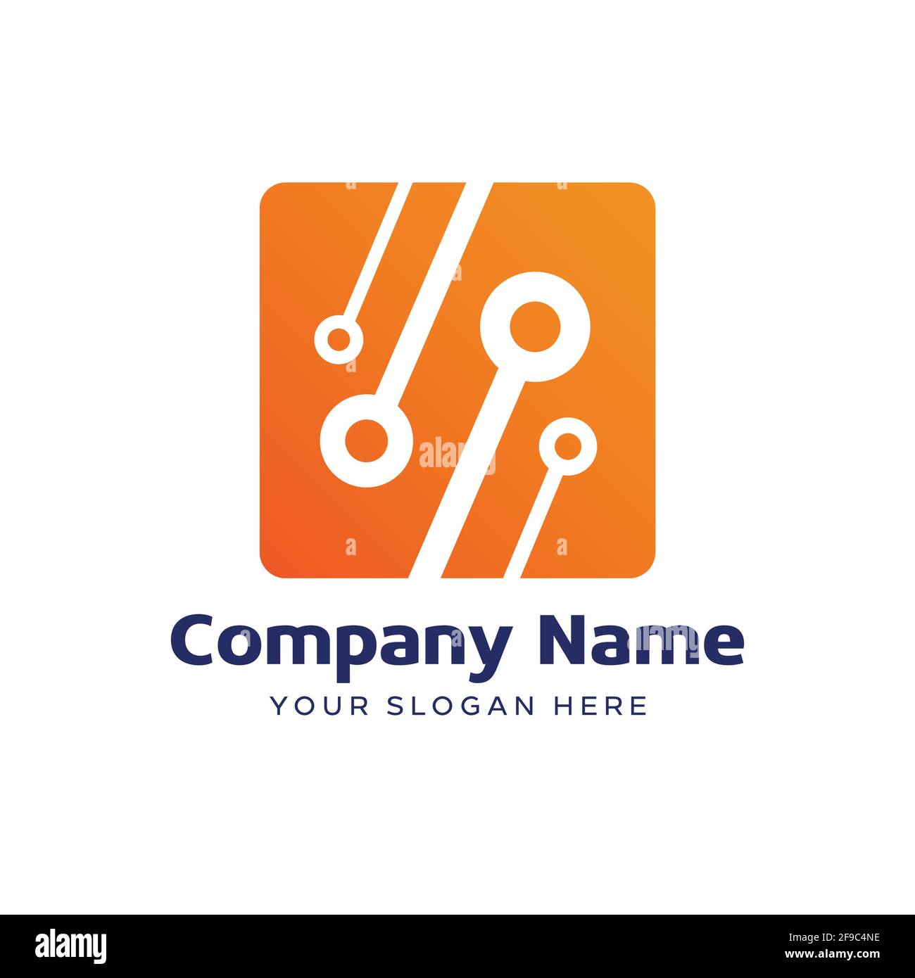 Technology logo, computer and data related business, hi-tech and ...