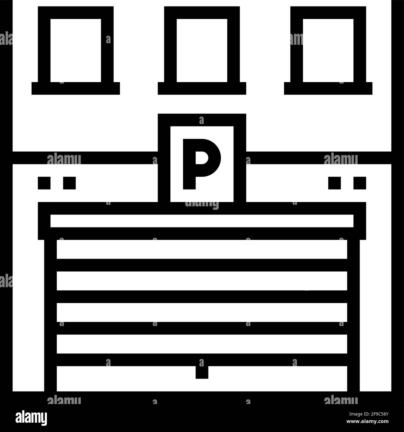 building parking line icon vector illustration Stock Vector Image & Art ...