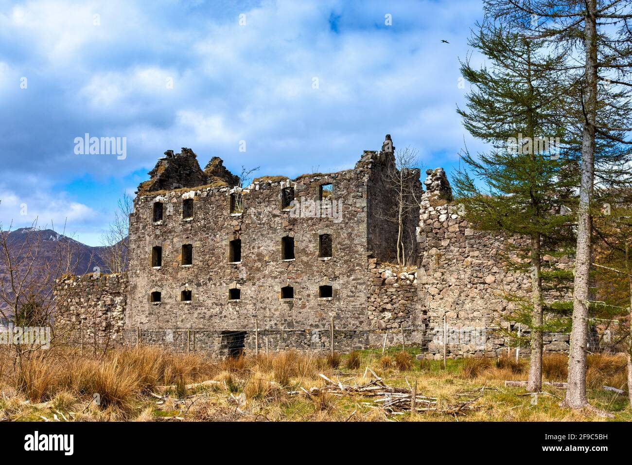 BERNERA BARRACKS GLENELG SCOTLAND THE SOUTHERN BLOCK WITH HILLS OF SKYE ...