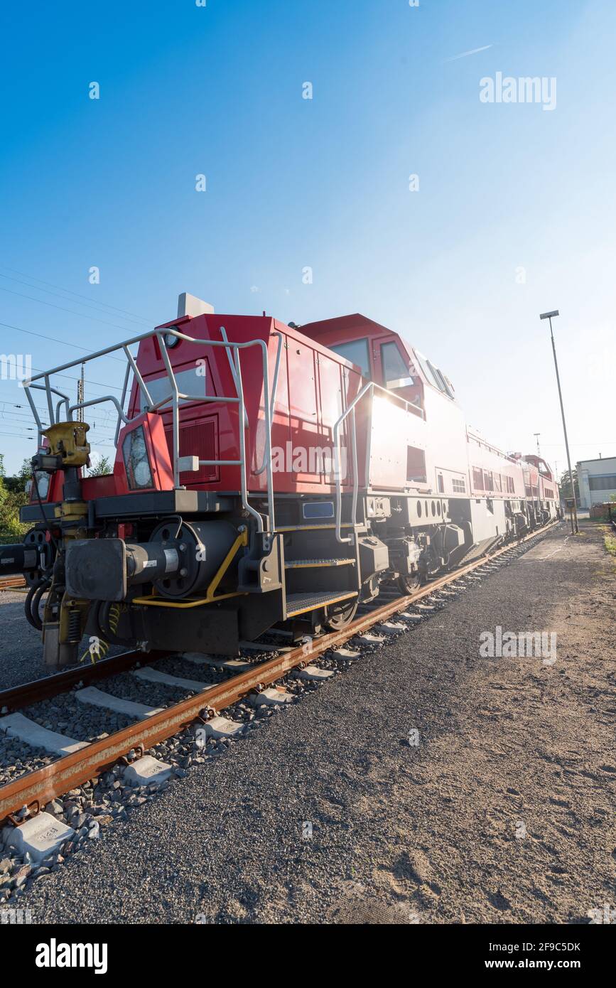 Closeup shot red locomotive hi-res stock photography and images - Alamy
