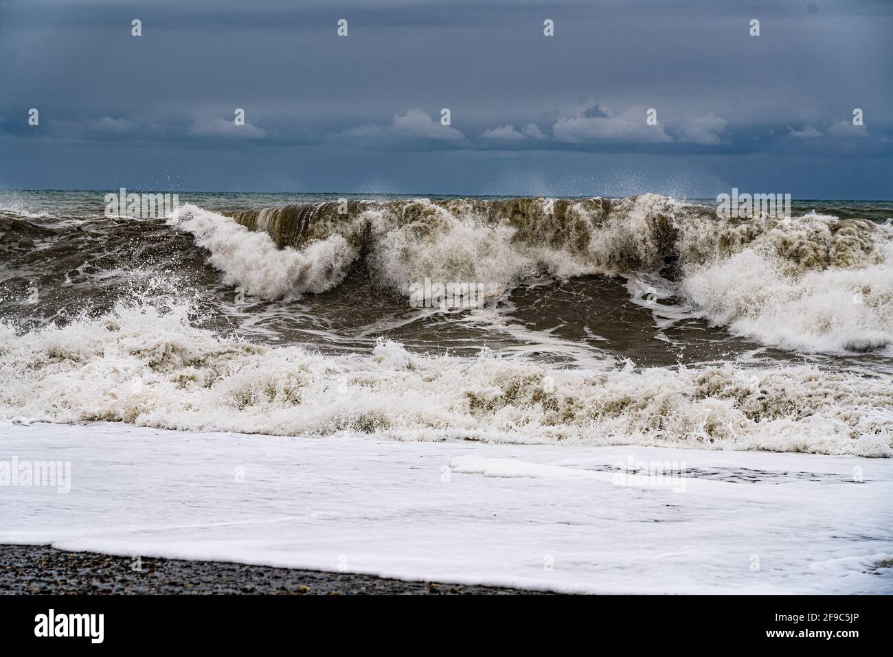Pacific ocean waves storm aerial hi-res stock photography and images ...