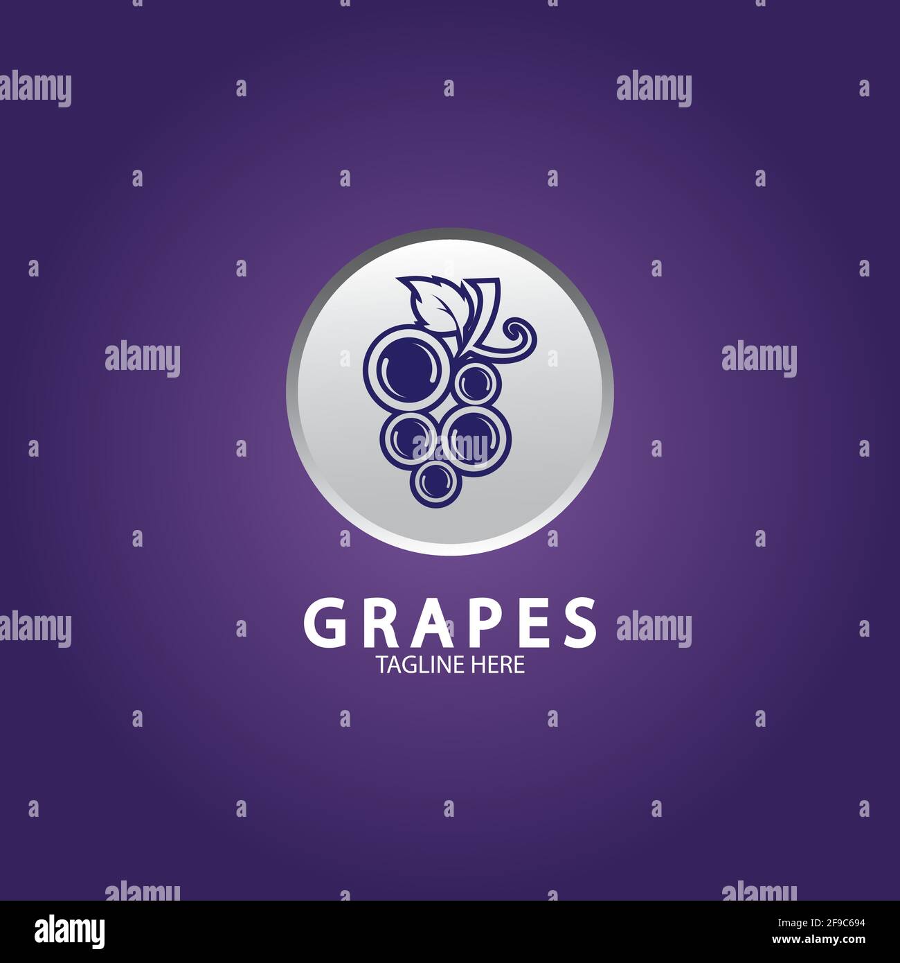 Grapes logo template vector icon illustration design Stock Vector Image ...