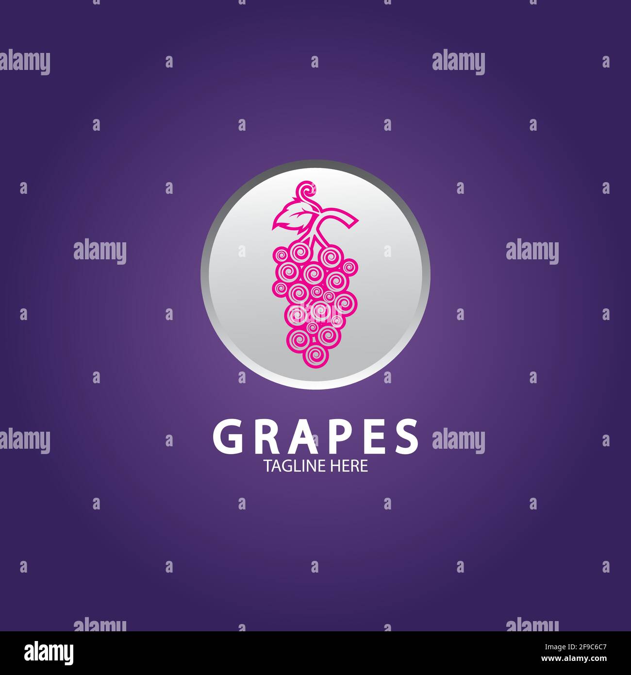 Grapes logo template vector icon illustration design Stock Vector Image ...