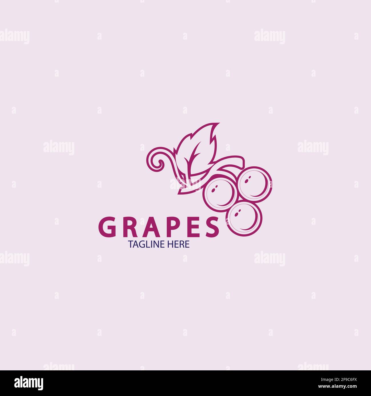Grapes logo template vector icon illustration design Stock Vector Image ...