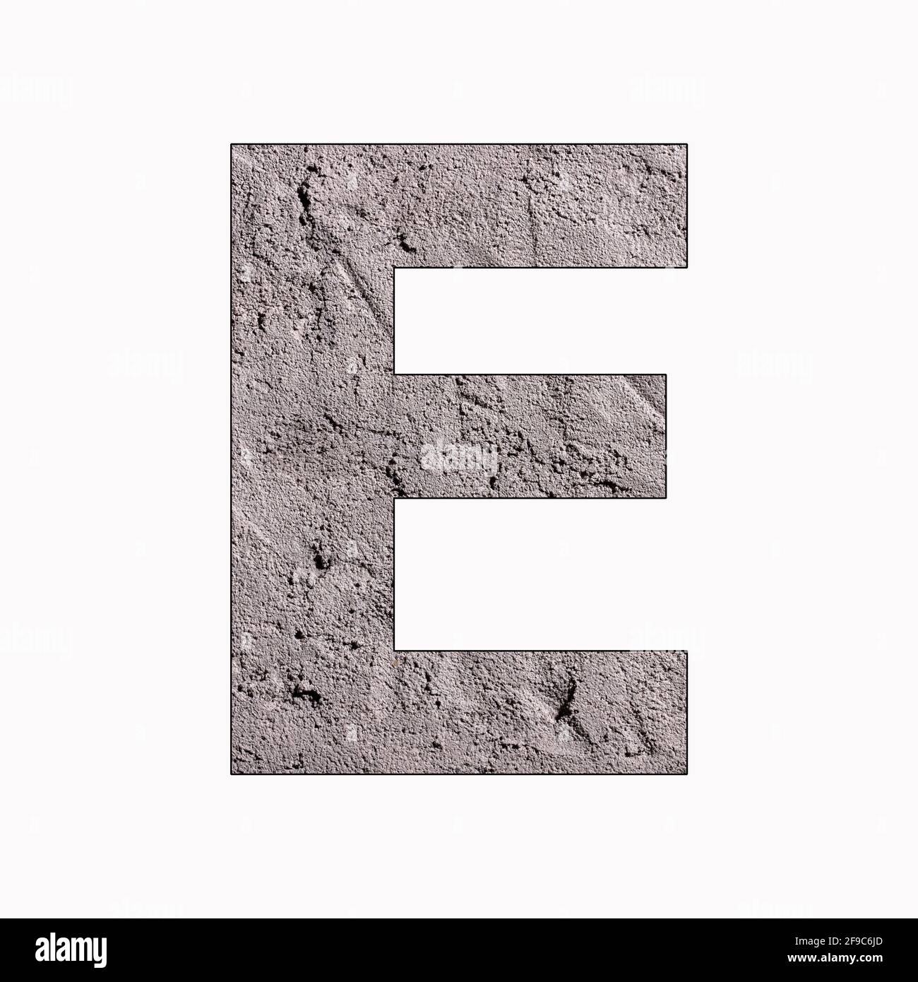 Alphabet letter E on gray stucco texture Stock Photo - Alamy