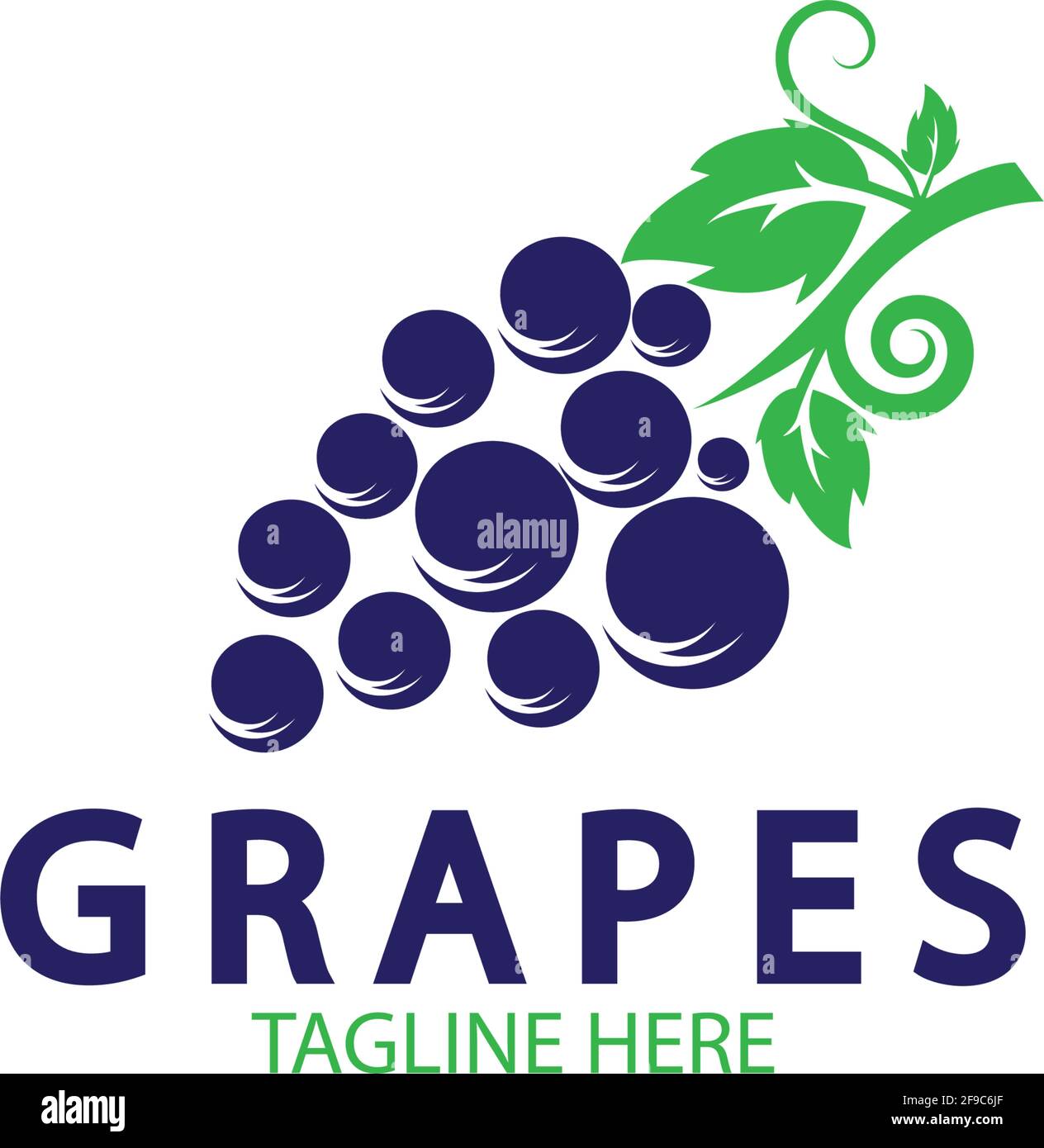 Grapes logo template vector icon illustration design Stock Vector Image ...