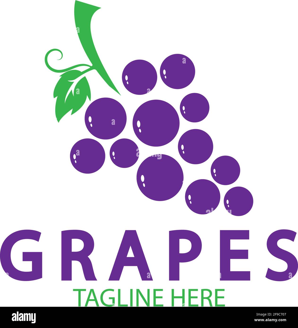 Grapes logo template vector icon illustration design Stock Vector Image ...