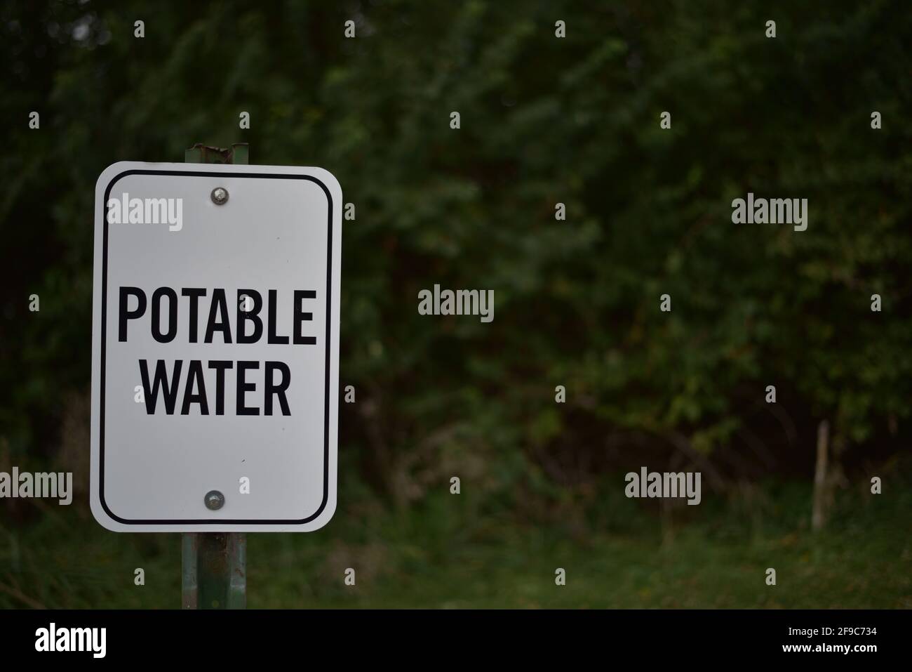Signboard informing about potable water Stock Photo - Alamy