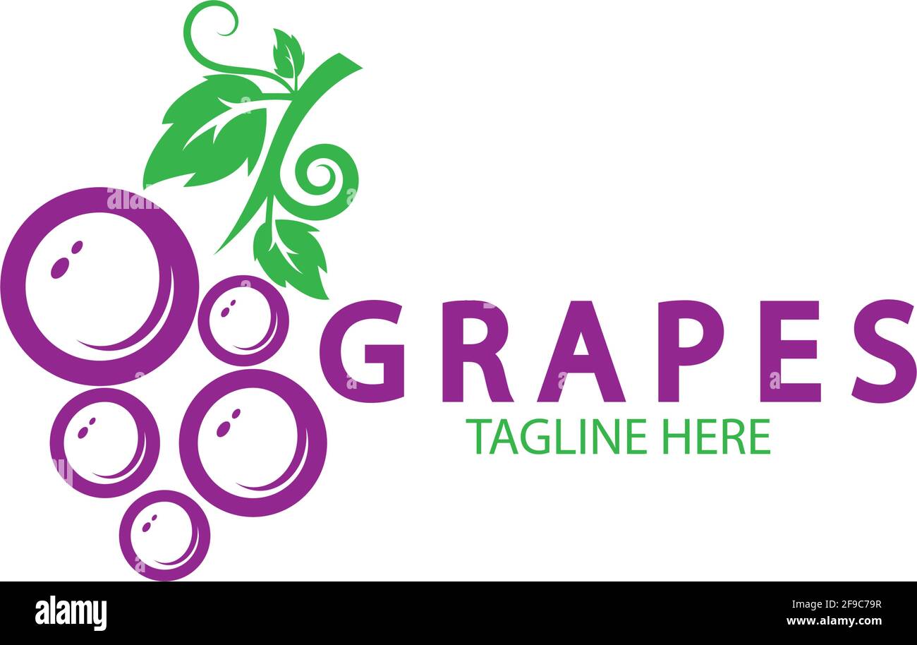Grapes logo template vector icon illustration design Stock Vector Image ...