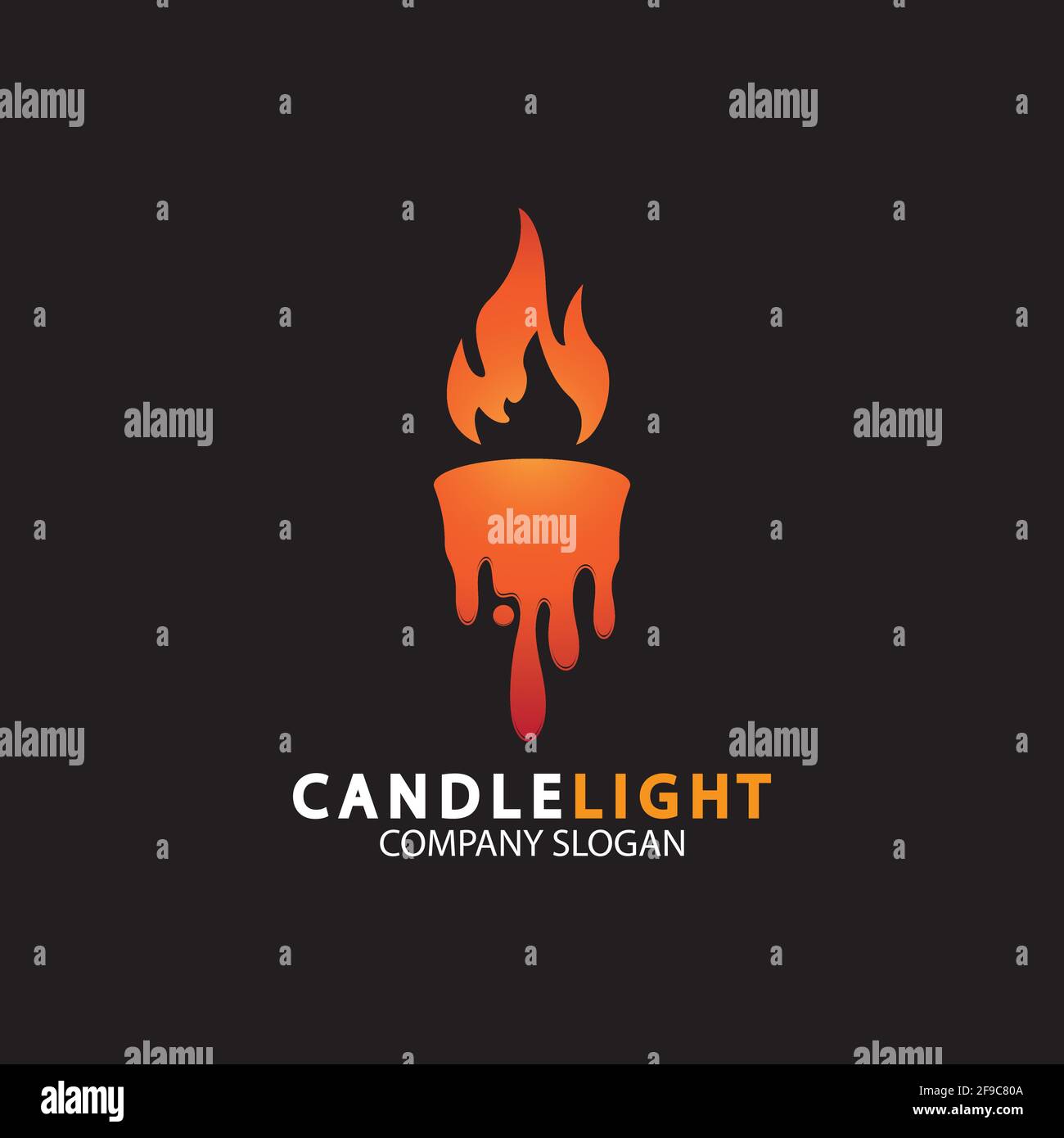 Candle light icon logo design vector template Stock Vector Image & Art ...