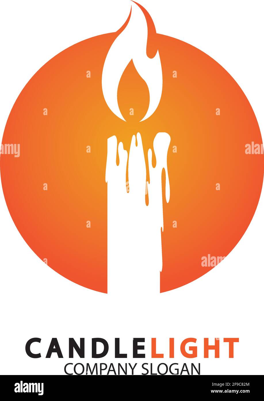 Candle light icon logo design vector template Stock Vector Image & Art ...