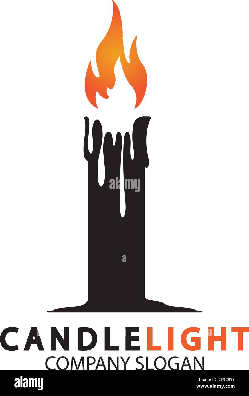 Candle light icon logo design vector template Stock Vector Image & Art ...