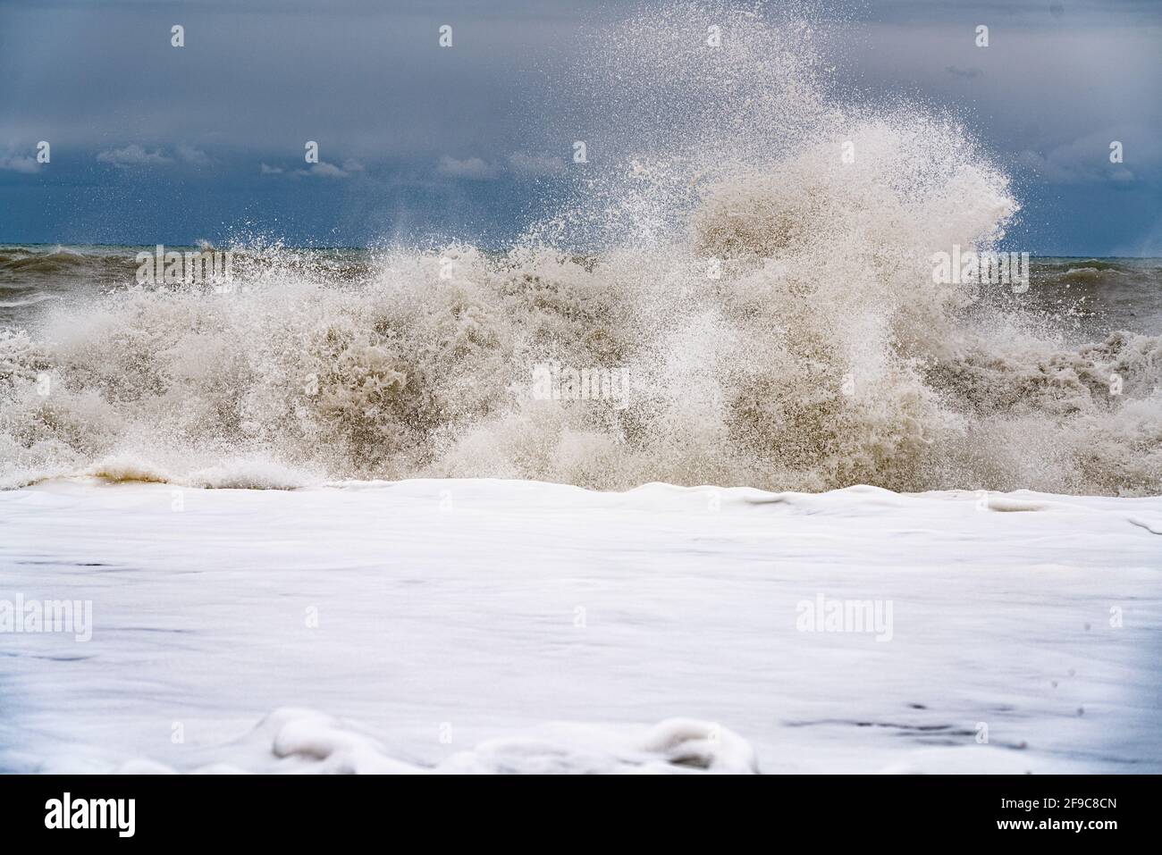 large and powerful sea waves during a storm Stock Photo - Alamy