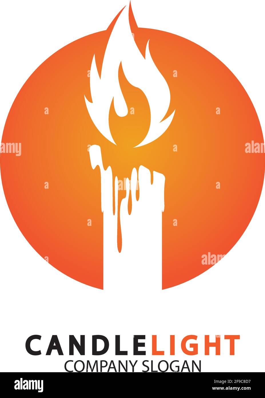 Candle light icon logo design vector template Stock Vector Image & Art ...