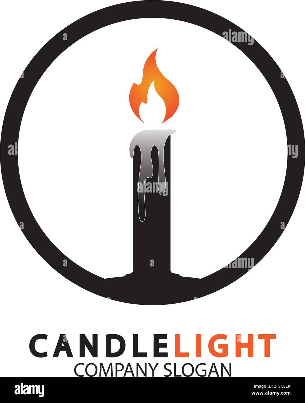 Candle light icon logo design vector template Stock Vector Image & Art ...