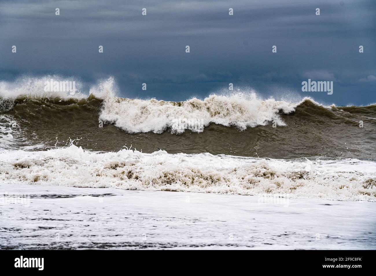large and powerful sea waves during a storm Stock Photo - Alamy