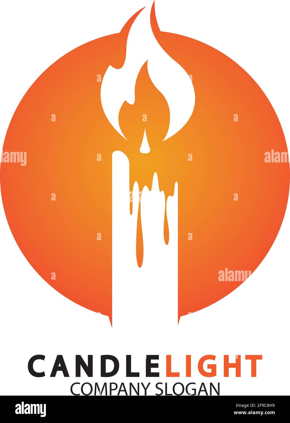 Candle light icon logo design vector template Stock Vector Image & Art ...