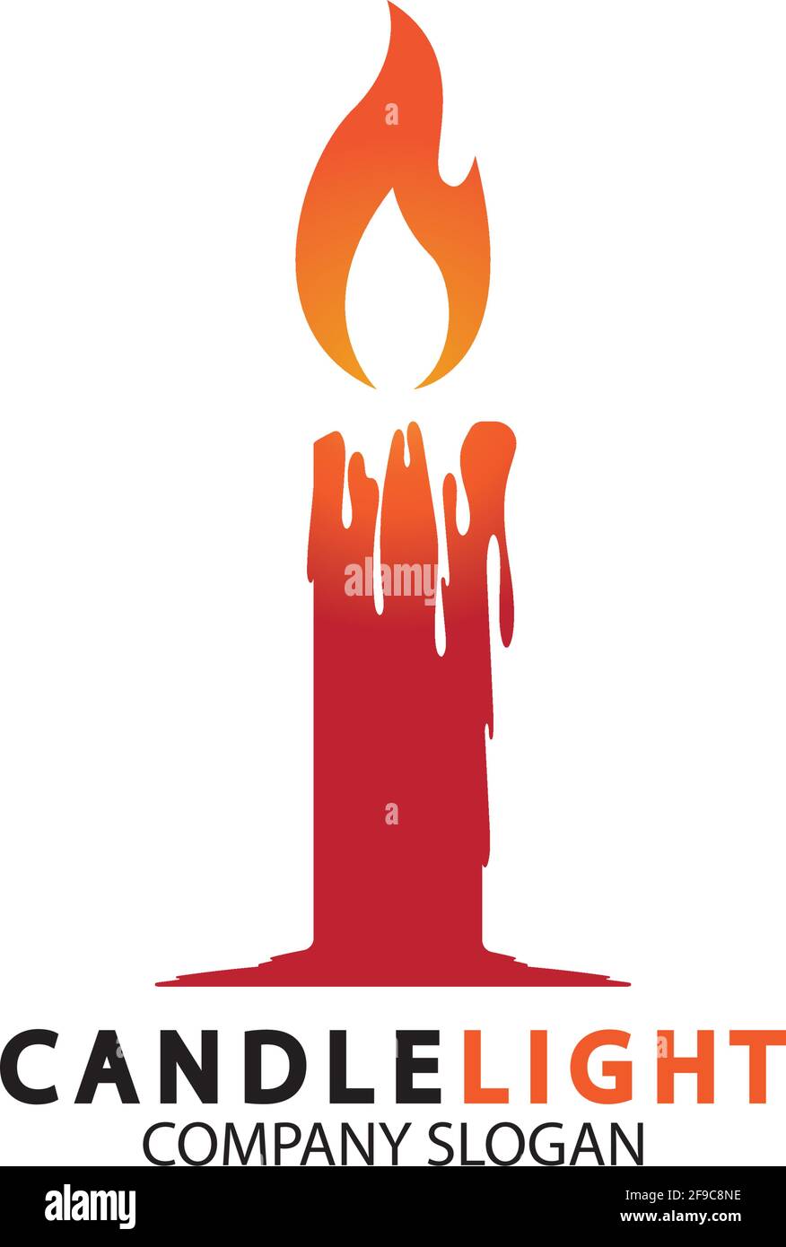 Candle brand logo design Cut Out Stock Images & Pictures - Alamy