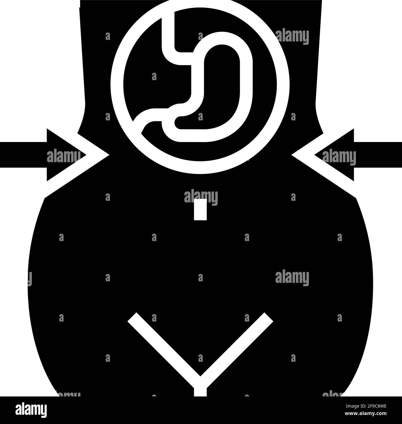 reducing stomach for weight loss line icon vector illustration Stock ...