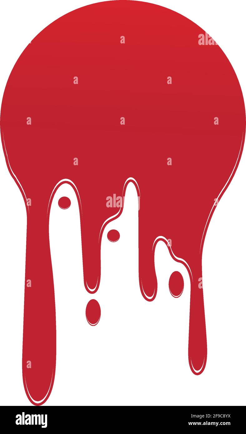 Dripping paint icon logo. Current liquid. Paint flows. Melted circle ...